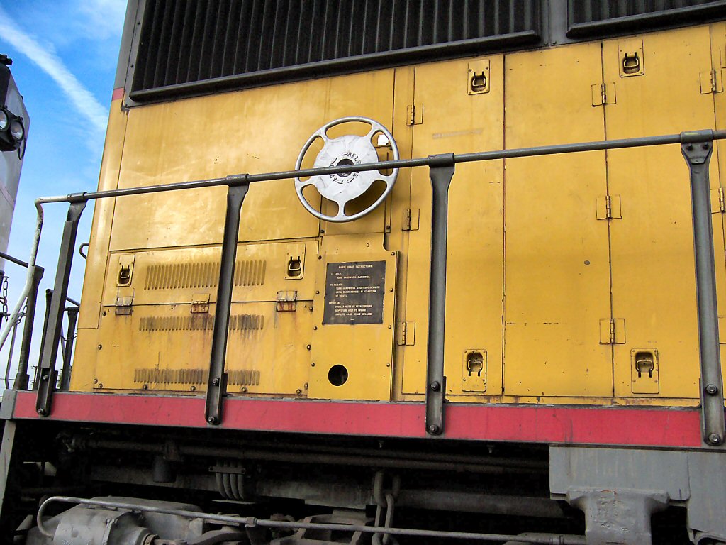 UP 2293 brake wheel detail